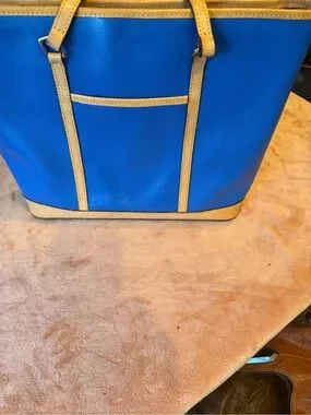 Bags | Blue And Tan Womens Tote Bag | Poshmark